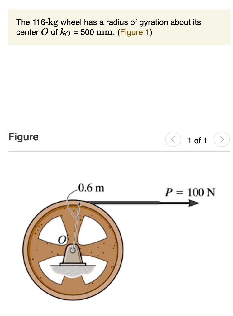SOLVED: If the wheel starts from rest, determine the angular velocity at t=7s. The 116-kg wheel ...