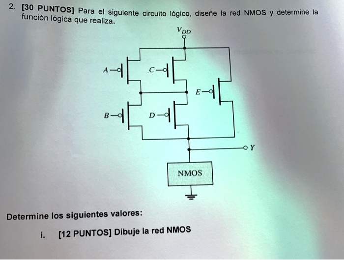 Solved Determine The Nmos And The Logic Function That It Performs Vdd 0940