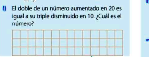 el doble de un numero aumentado en 20 es igual a su triple disminuido en 10 cual es el numero ...