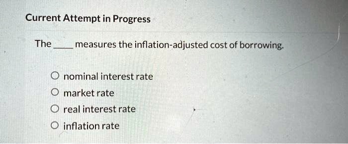 Current Attempt in Progress The measures the inflation-adjusted cost of ...