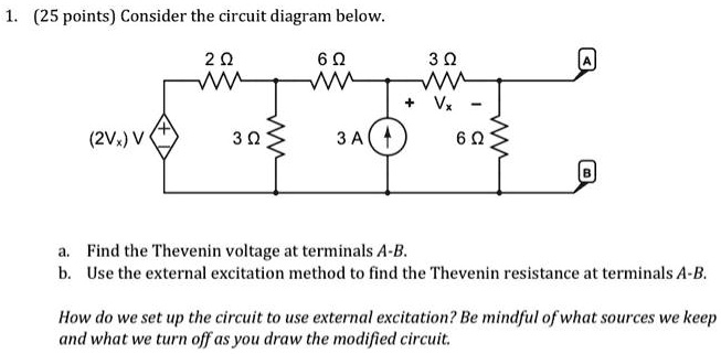 SOLVED: Using mesh analysis 1. (25 points) Consider the circuit diagram below: 20 Ω 6 Ω 30 V A a ...