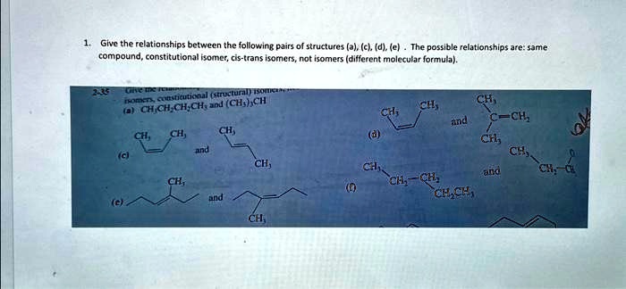 SOLVED: Texts: compound, constitutional isomer, cis-trans isomers, not ...