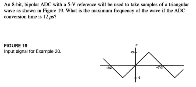 SOLVED: An 8-bit, bipolar ADC with a 5-V reference will be used to take ...