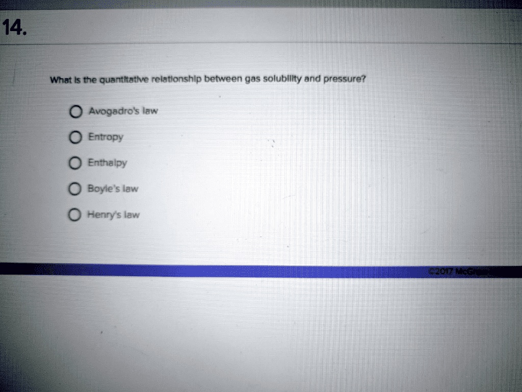 14. What is the quantitative relationship between gas solubility and ...