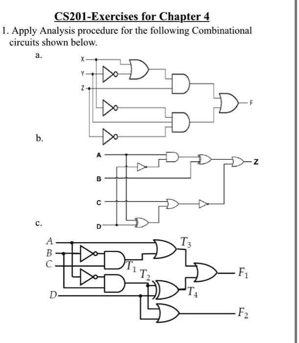 Solved Cszol Exercises For Chapter 4 Apply Analysis Procedure For The Following Combinational 7494
