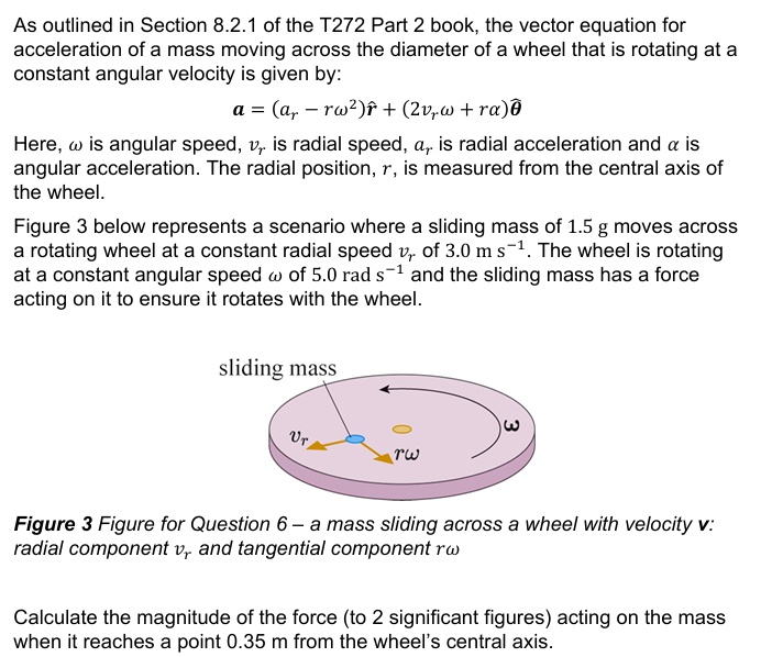 As outlined in Section 8.2.1 of the T272 Part 2 book, the vector ...