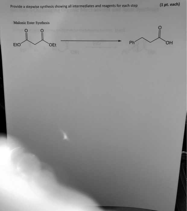 SOLVED: Provide stepwise synthesis showing all intermediates and ... SOLVED: Provide stepwise synthesis showing all intermediates and ...