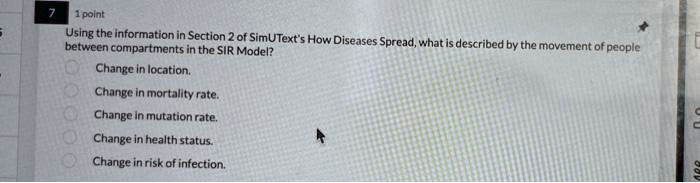 SOLVED: Using the information in Section 2 of SimUText's How Diseases ...