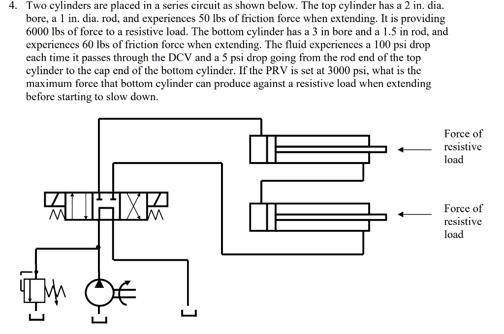 SOLVED: Two cylinders are placed in a series circuit as shown below ...