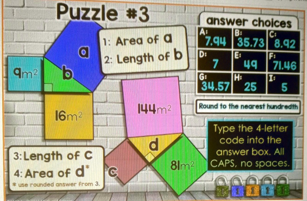 SOLVED: "Pythagorean theorem digital escape. Can you find the length ...