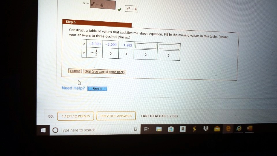 Solved Construct Table Of Values That Satisfies Your Answers To Thrce The Above Equation Fill