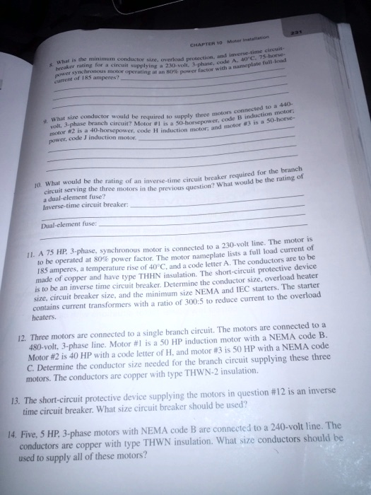 SOLVED: Chapter 10 A dual-element fuse? Inverse-time circuit breaker ...