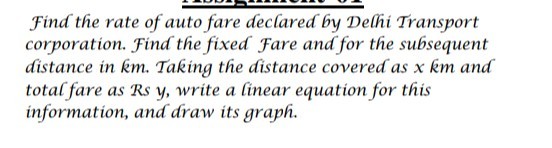 Find the rate of auto fare declared by Delhi Transport corporation ...