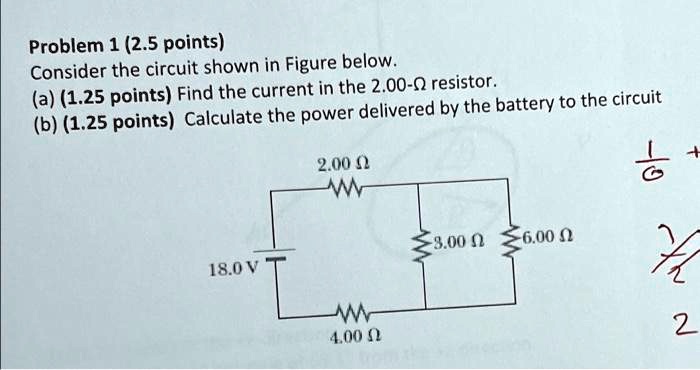 SOLVED: Problem 1 (2.5 points): Consider the circuit shown in the figure below. (a) (1.25 points ...