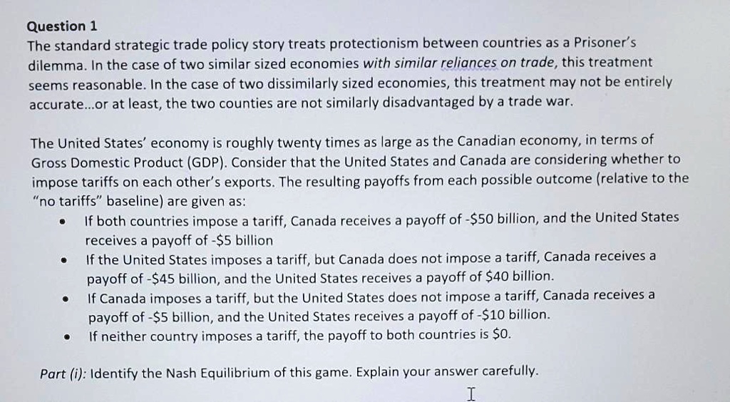 The standard strategic trade policy story treats protectionism between ...