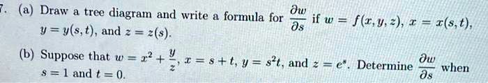SOLVED:(a) Draw trCe diagram and write dw formula for if w = ds f(r,u,2 ...