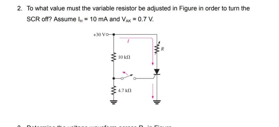 SOLVED: 2. To what value must the variable resistor be adjusted in ...