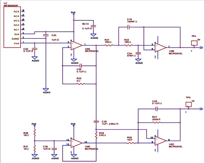 U7 MPX5050GP NC5 NC4 NC3 NC2 NC1 5VA AGND Vout C22 0.1UF/Z R28 1K/J SVA ...