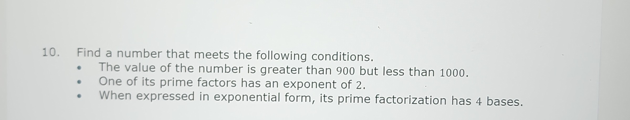 10. Find a number that meets the following conditions. - The value of ...