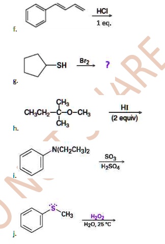 SOLVED: 'Draw the product(s) of each reaction, and indicate the ...