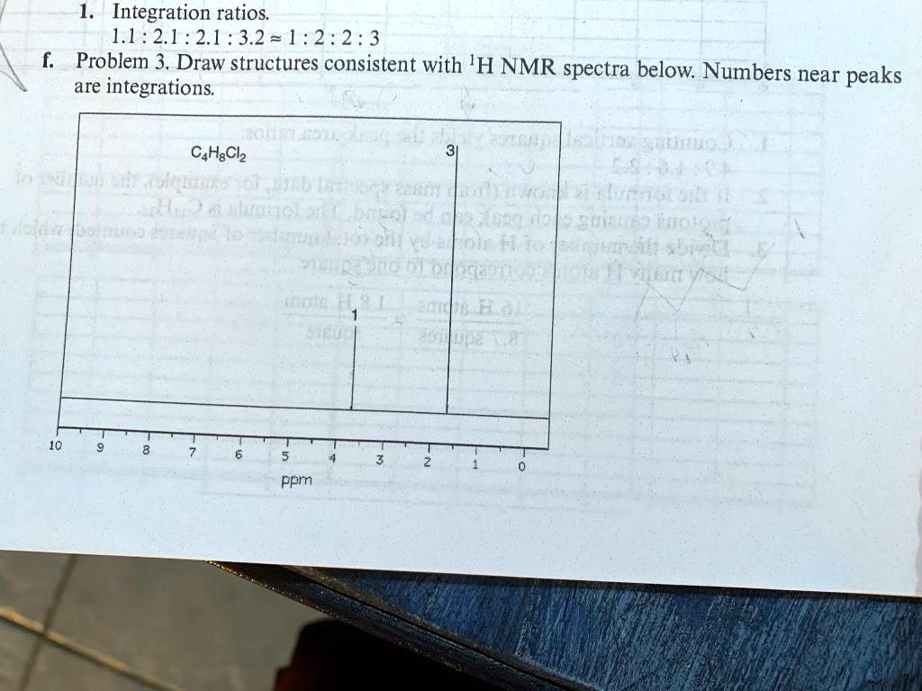 1. Integration ratios. 1.1 : 2.1 : 2.1 : 3.2 ≈1 : 2 : 2 : 3 f. Problem 3. Draw structures ...
