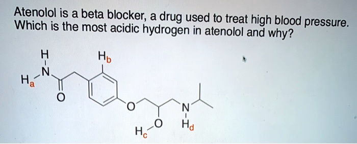 SOLVED: Atenolol is a beta blocker; a drug used to treat high blood ...