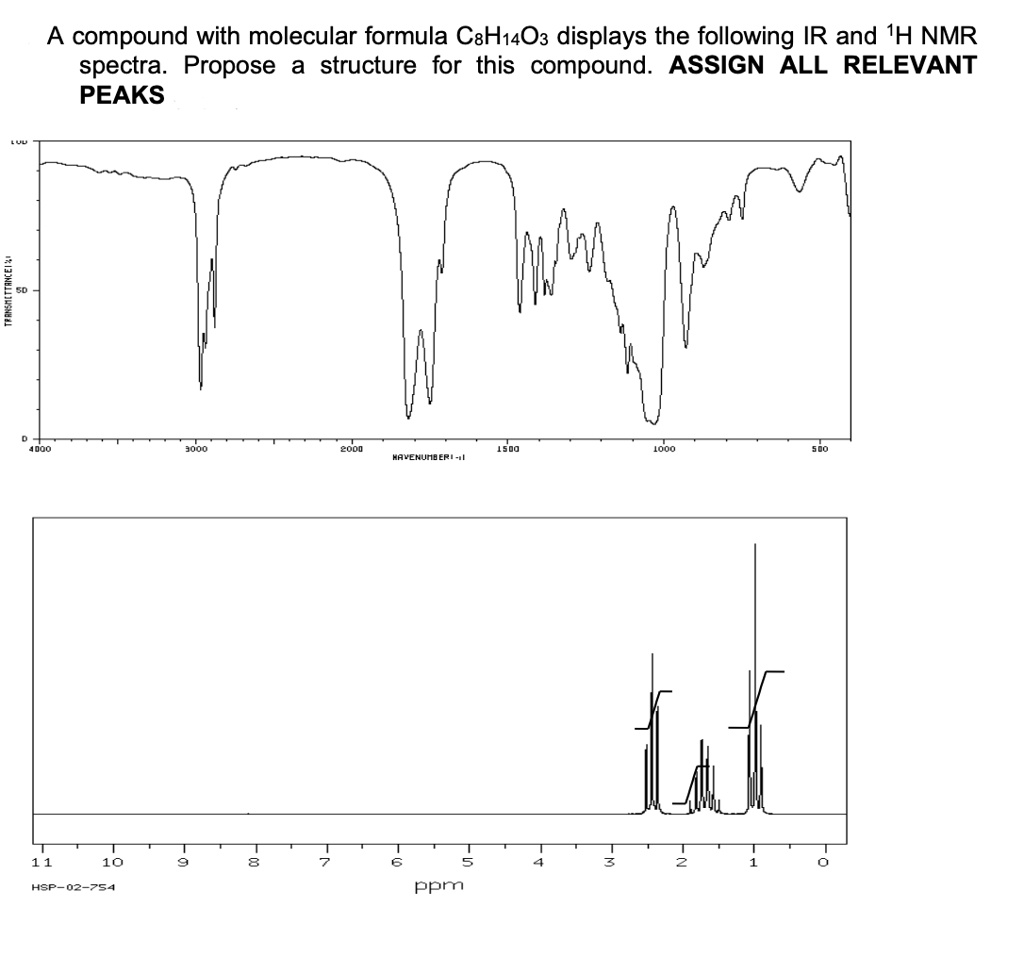 SOLVED: Compound with molecular formula C6H14O3 displays the following ...