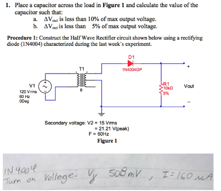 1. Place a capacitor across the load in Figure 1 and calculate the ...