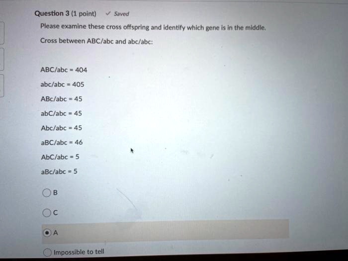 Please examine these cross offspring and identify which gene is in the ...