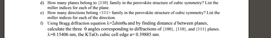 Electronic ceramic KTaO3 has an ABO3 cubic unit cell of perovskite ...