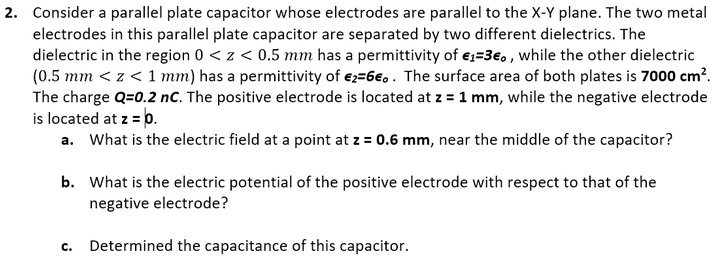 consider parallel plate capacitor whose electrodes are parallel to the ...