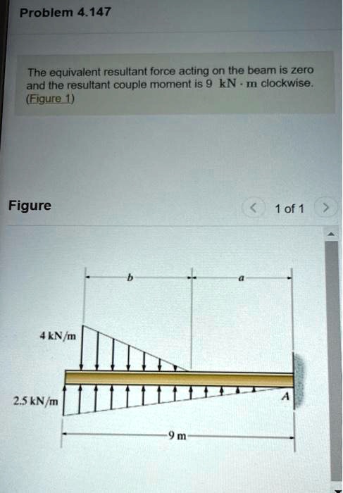 SOLVED: Determine the position a of the triangular load on the beam. Problem 4.147 The ...
