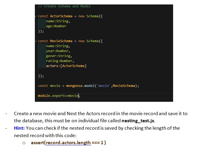 Solved Mongodb Assignment We Have Created A Collection Called Movies Create Schema And 9583