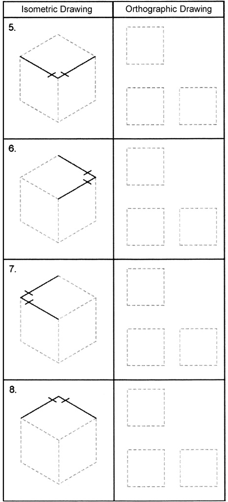Isometric Drawing Orthographic Drawing 5. 6 8.