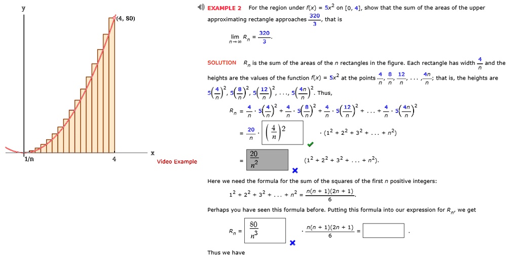 example 2 for the region under fx sx on 0 4 show that the sum of the ...