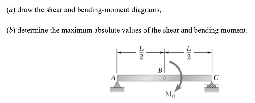 (a) draw the shear and bending-moment diagrams, (b) determine the ...