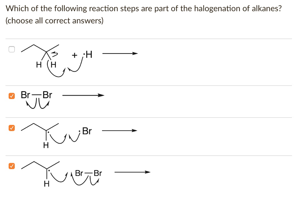 SOLVED: Which of the following reaction steps are part of the ...