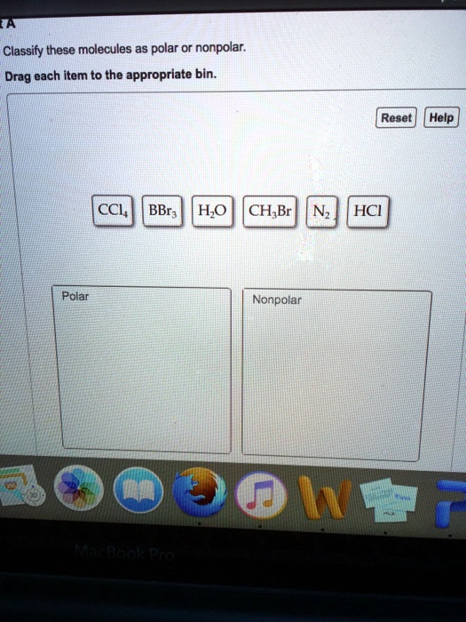 SOLVED: Classify these molecules as polar or nonpolar: Drag each item ... SOLVED: Classify these molecules as polar or nonpolar: Drag each item ...