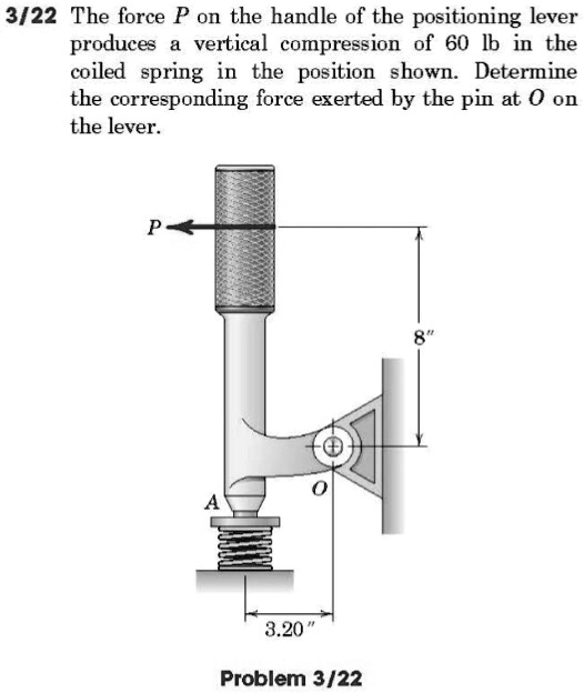 3/22 The force P on the handle of the positioning lever produces a ...