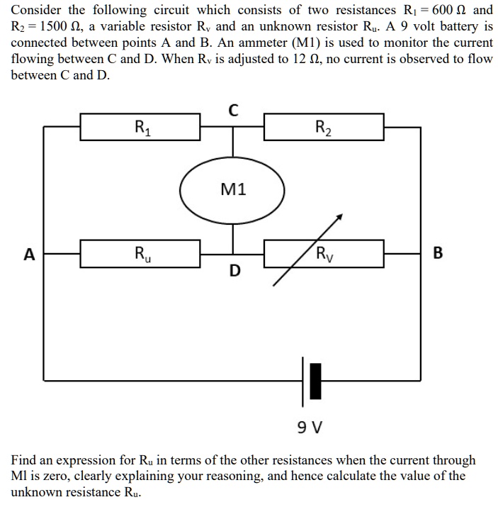 Consider the following circuit which consists of two resistances R1 ...