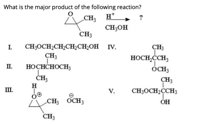 SOLVED: What is the major product of the following reaction? H+ ? CHOH ...