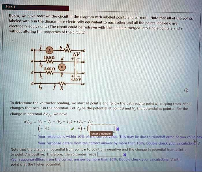 SOLVED: Below we have redrawn the circuit diagram with labeled points ...