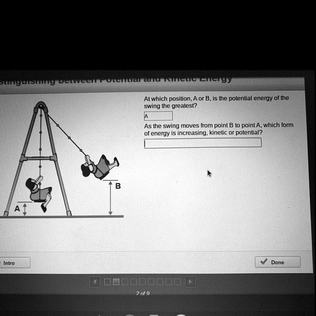 Stinguishing between Potential and Kimede Energy At which position, A ...