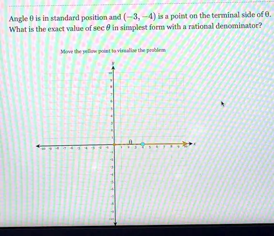 SOLVED: Angle € is in standard position and 4) is point on the terminal ...