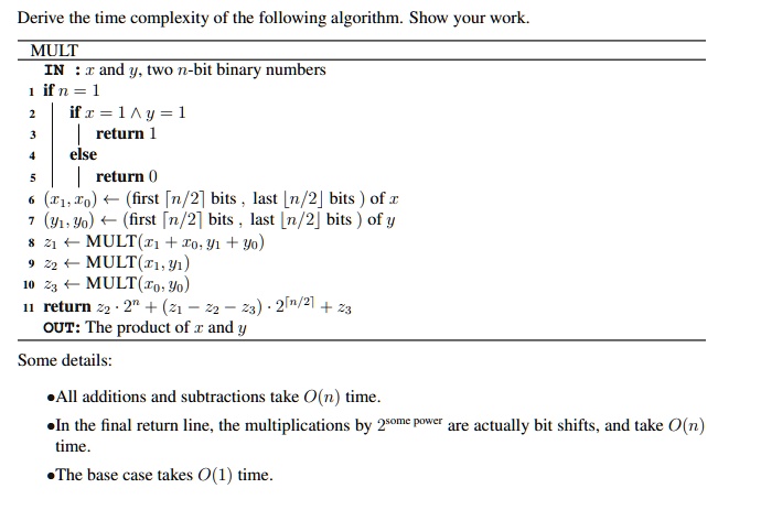 Derive the time complexity of the following algorithm… - SolvedLib