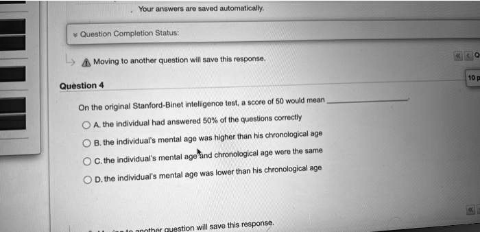 Your answers are saved automatically. Question Completion Status: ?Moving to another question ...