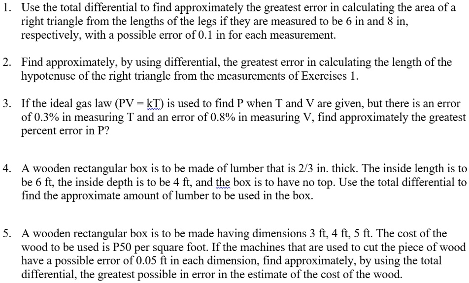 SOLVED: 13 Use the total differential to find approximately the ...