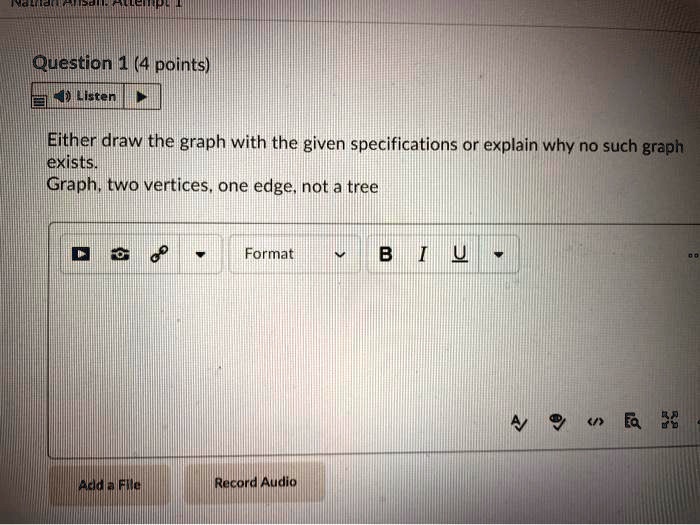 Solved Question 1 4 Points Listen Either Draw The Graph With The Given Specifications Or 