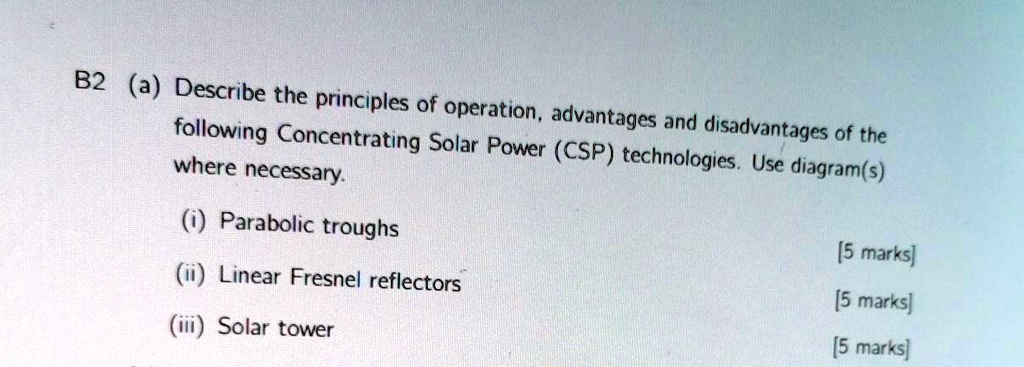 Solved Describe The Principles Of Operation Advantages And