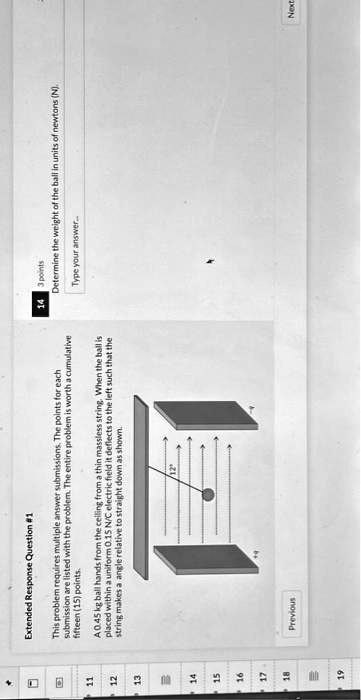 Solved Text Determine The Weight Of The Ball In Units Of Newtons N Type Your Answer 14
